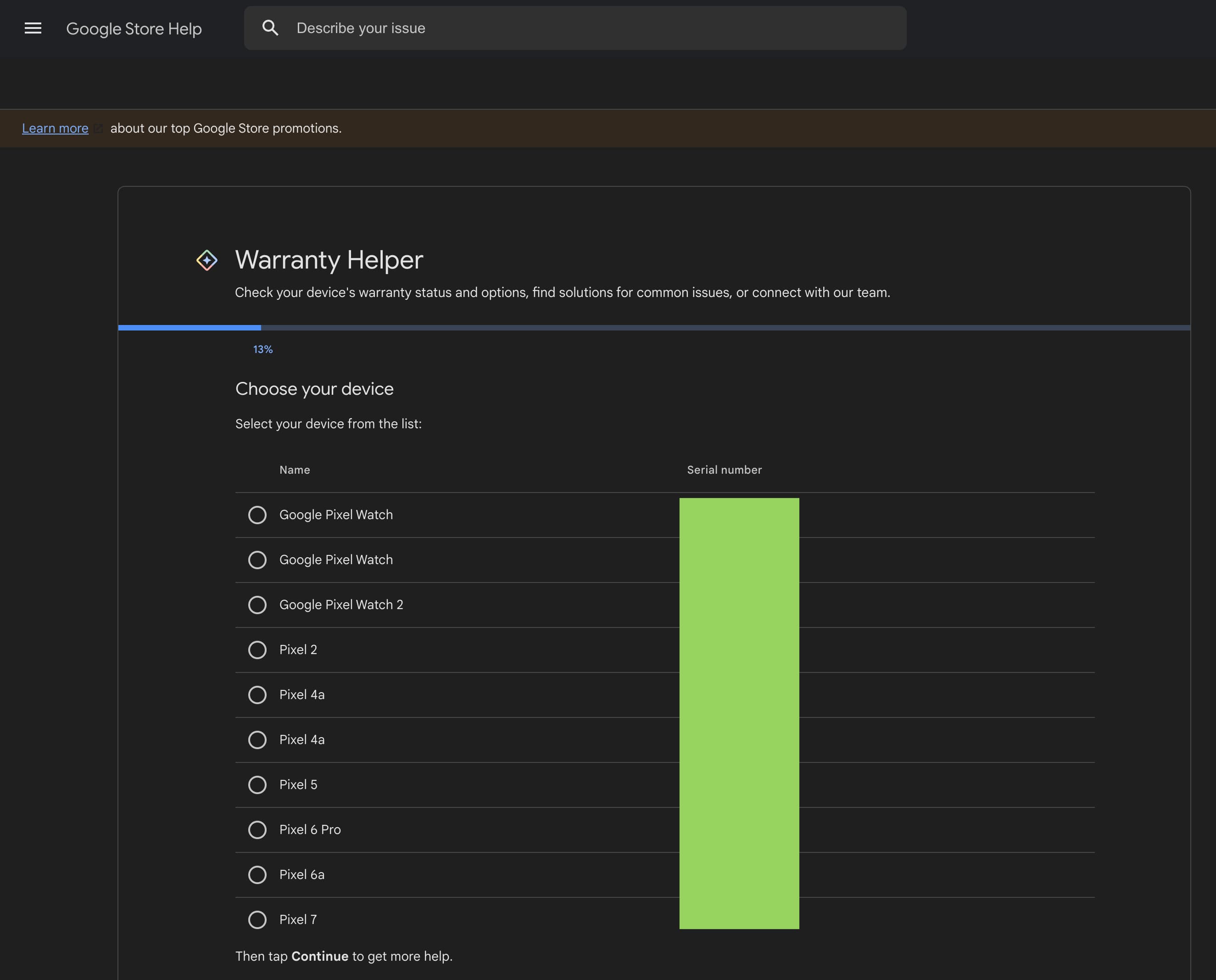 Google Pixel Warranty Helper shows all your device serial numbers