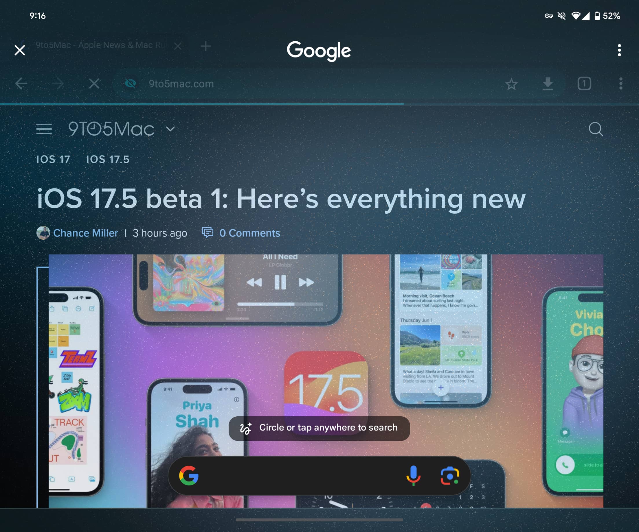 Google rolling out Circle to Search for Pixel Fold