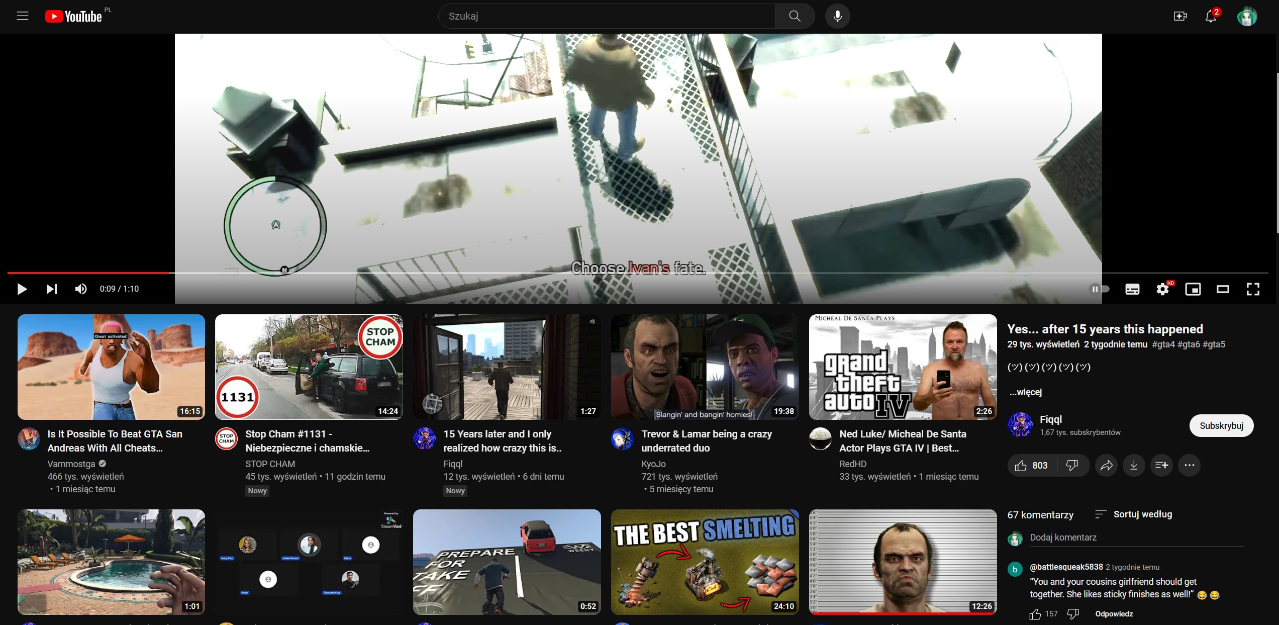 YouTube tests moving title and comments to sidebar; no one likes it