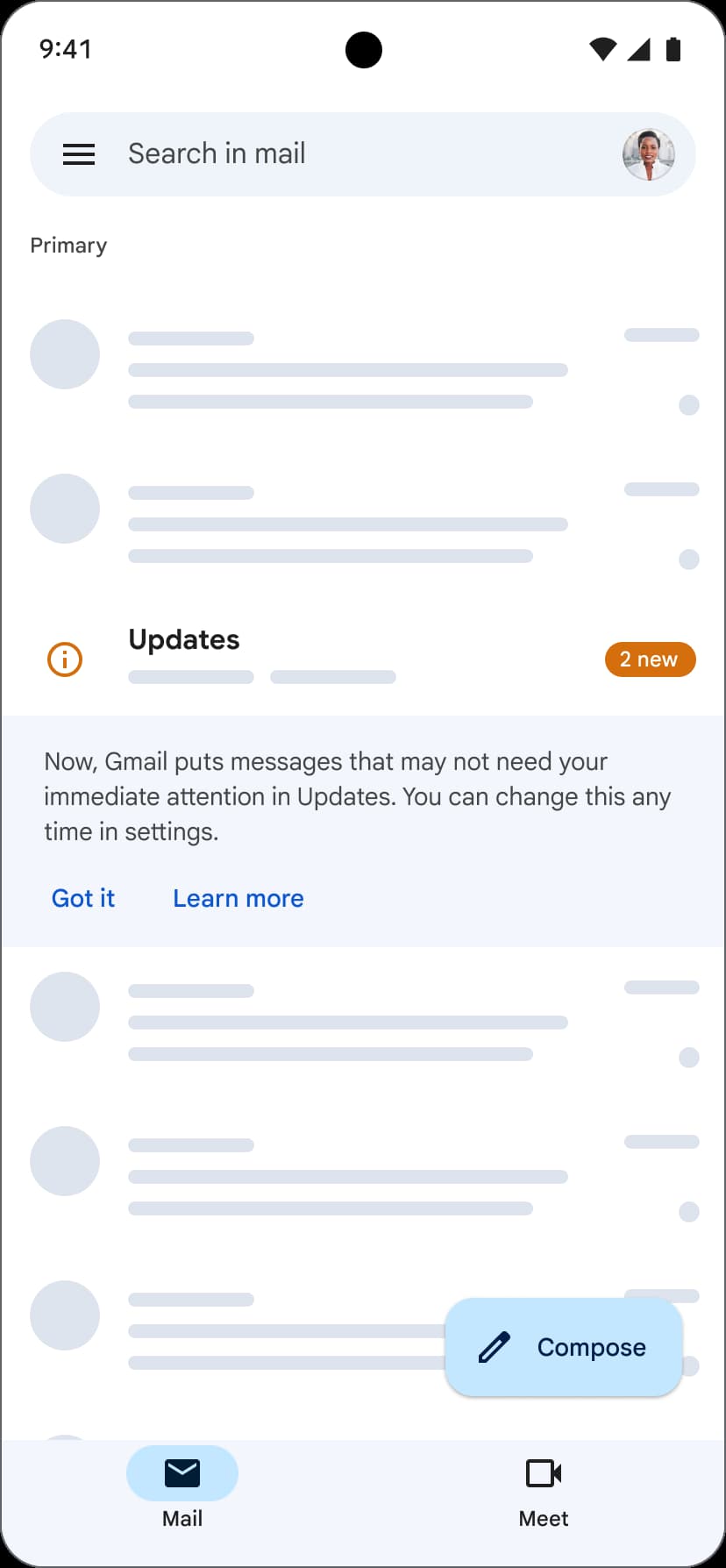 Gmail moving low-priority emails to refreshed ‘Updates’ inbox