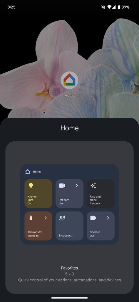 Here's the new Google Home app 'Favorites' widget [Gallery]