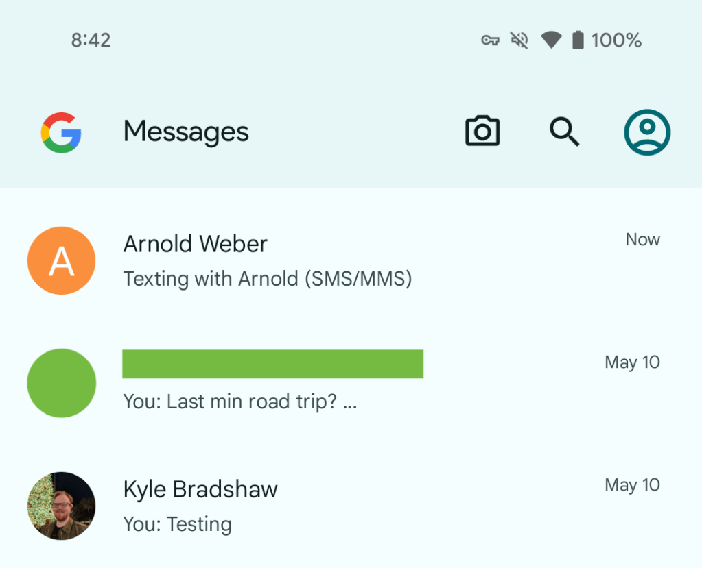 Google Messages might get a flat app bar, tweaks contact colors