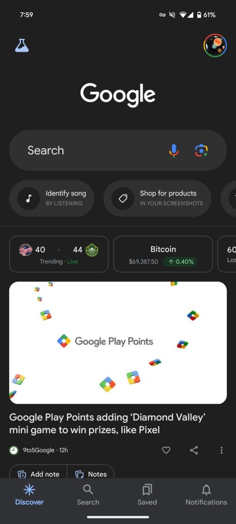 Google app rolling out 'Notifications' tab on Android