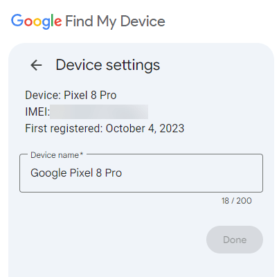 How to remove and rename devices in Android Find My Device app