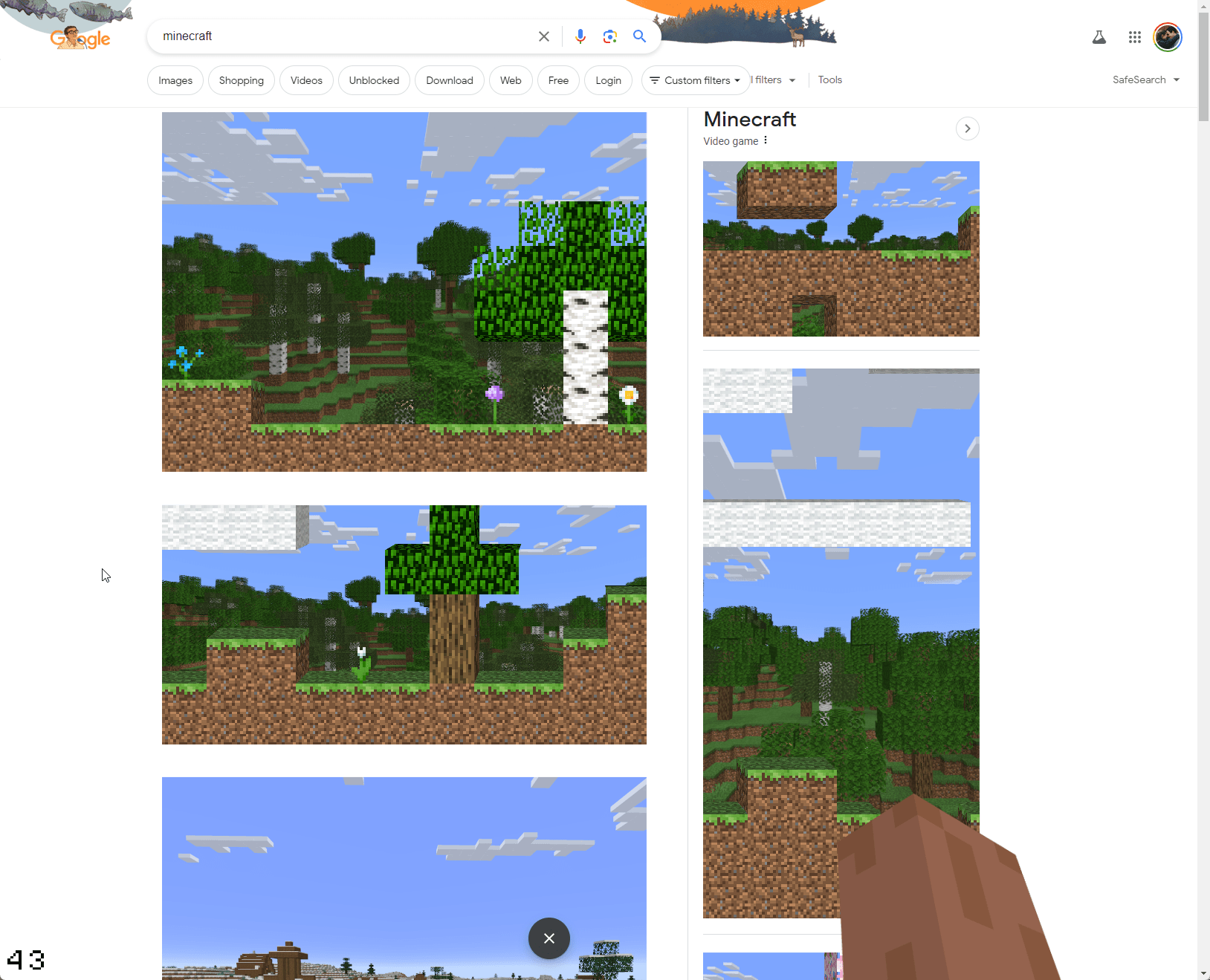 Google Search gets a Minecraft Easter egg on 15th anniversary