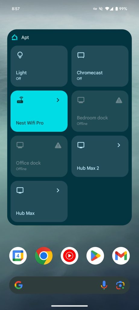 Google Home Favorites widget in preview, updates every 30 mins