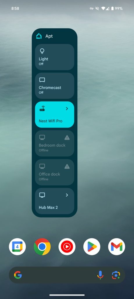 Google Home Favorites widget in preview, updates every 30 mins