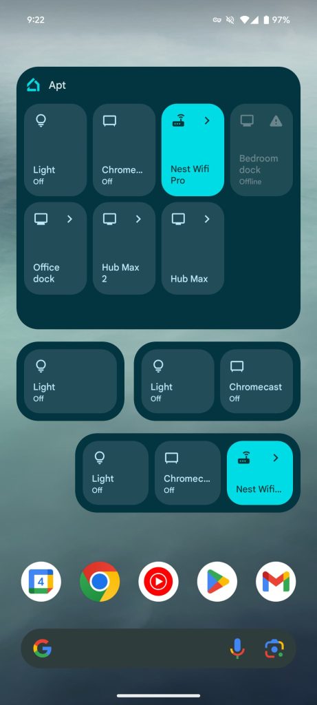 Google Home Favorites widget in preview, updates every 30 mins