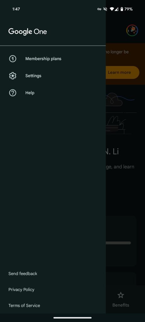 Google One app removes 'Support' tab in perk deprioritization