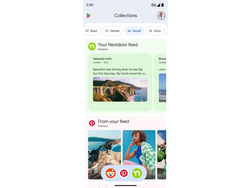 Google Play's new 'Collections' widget is a mini Google Now