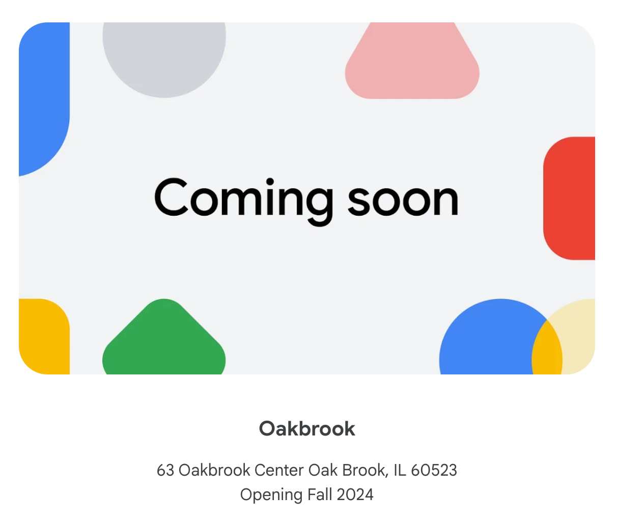 Google Store Oakbrook opens Nov. 1 as first Midwest location