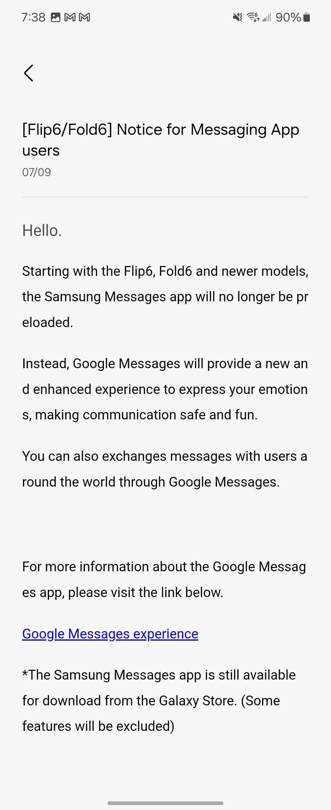 Samsung goes all in on Google Messages over its own app