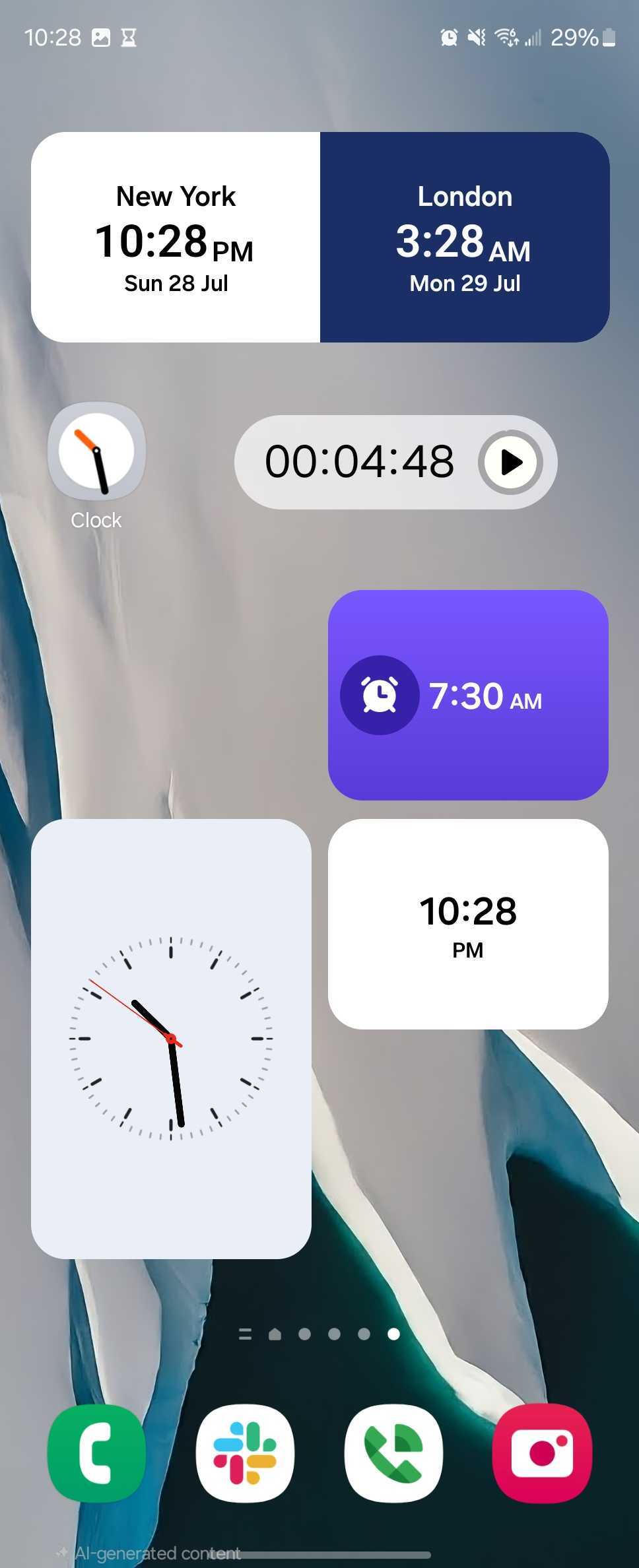 Samsung Clock update provides a preview of One UI 7 widgets