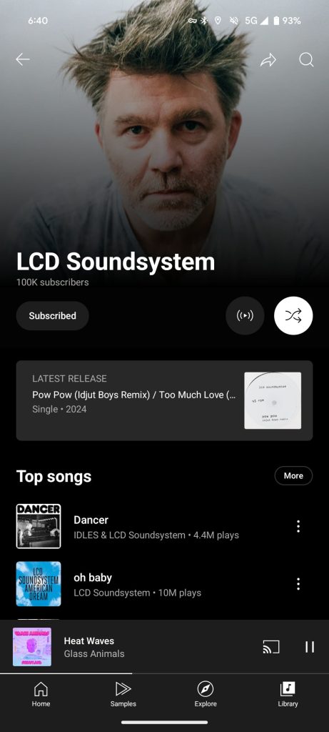 YouTube Music rolling out artist page redesign [U]