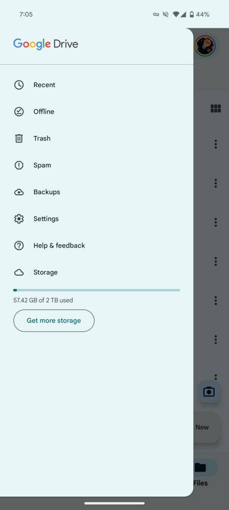 Google's Android apps have inconsistent navigation drawers
