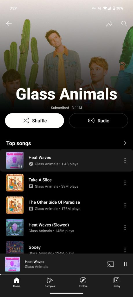YouTube Music rolling out artist page redesign [U]