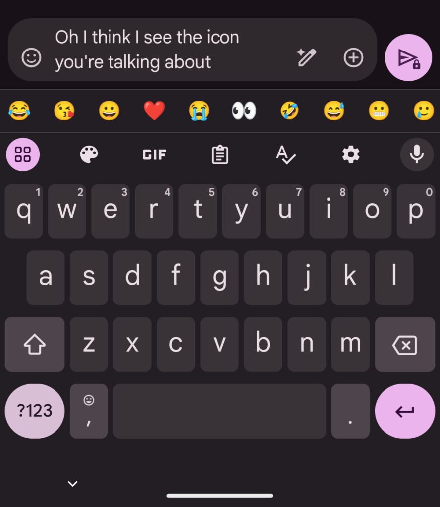 Google Messages has a new send button