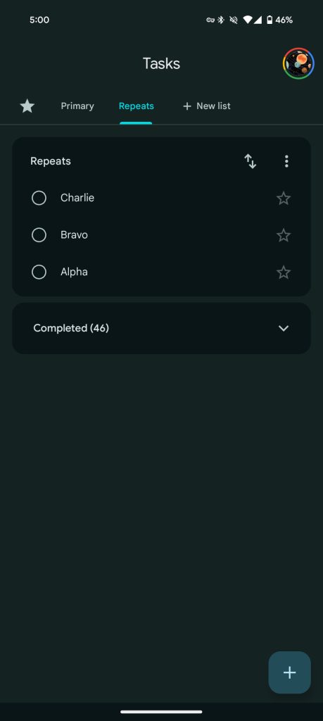 Google Tasks redesign rolls out with cards, drops bottom app bar
