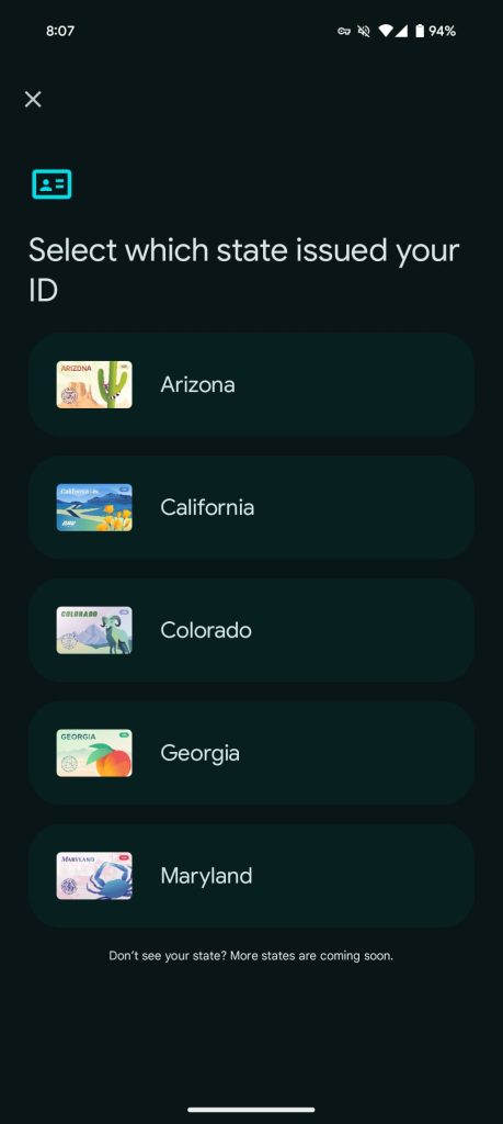 Google Wallet adds support for fifth state ID: California
