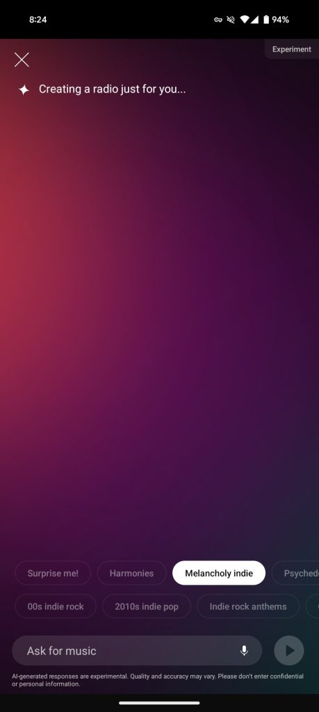 YouTube Music’s AI radio is officially called 'Ask Music'