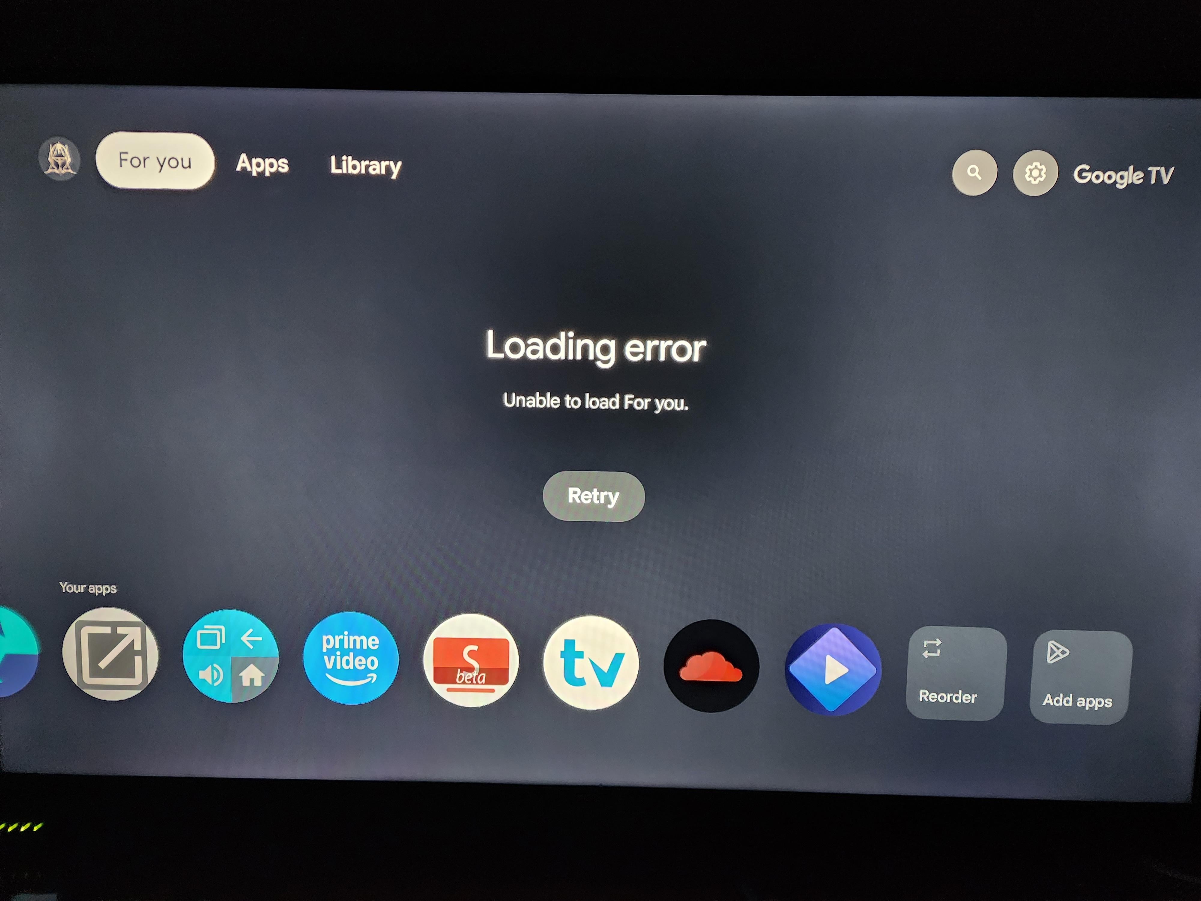 Google TV rolling out fix for 'loading error' on homescreen