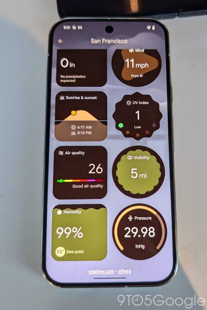 Google’s new Pixel Weather app has a precipitation map