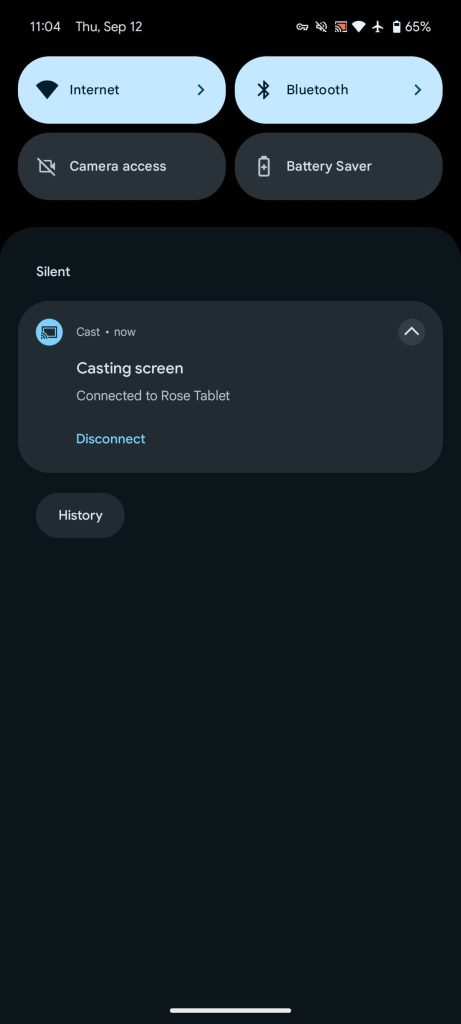 Android 15 QPR1 adds new screen recording & Cast chips