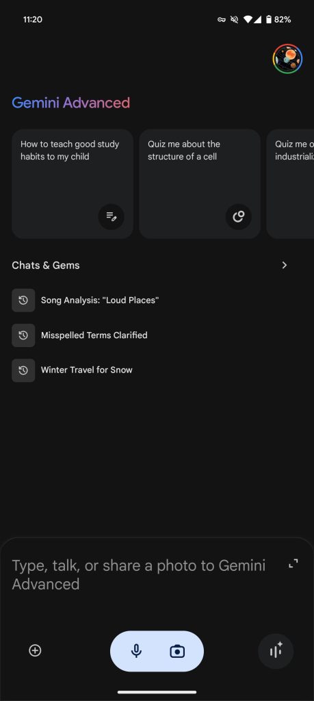 Gemini homescreen redesign rolls out on Android