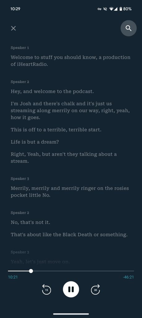 Pocket Casts adds clip sharing and support for transcripts