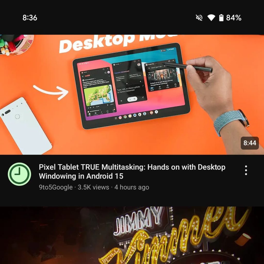 YouTube for Android getting a transparent status bar