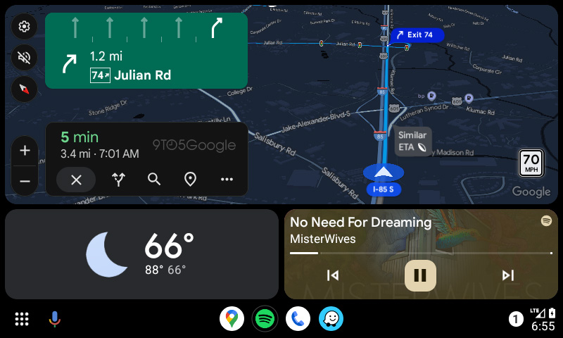 Google Maps update improves lane guidance on Android Auto