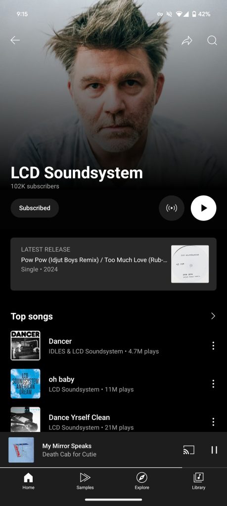 YouTube Music rolling out artist page redesign [U]