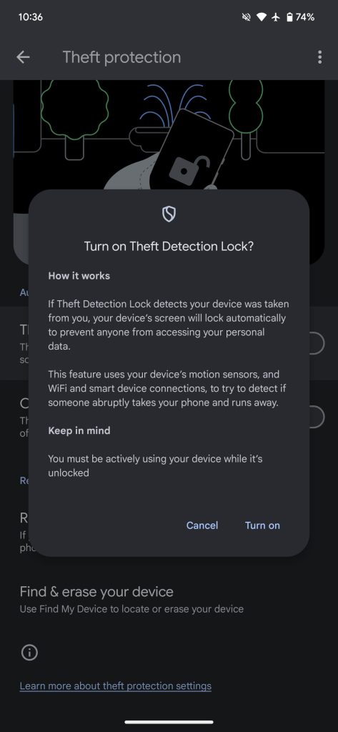 Android Theft protection with Detection & Remote Lock rolling out