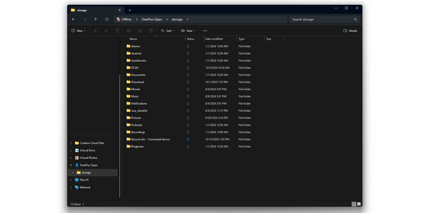 Android files are now visible in Windows File Explorer via Wi-Fi