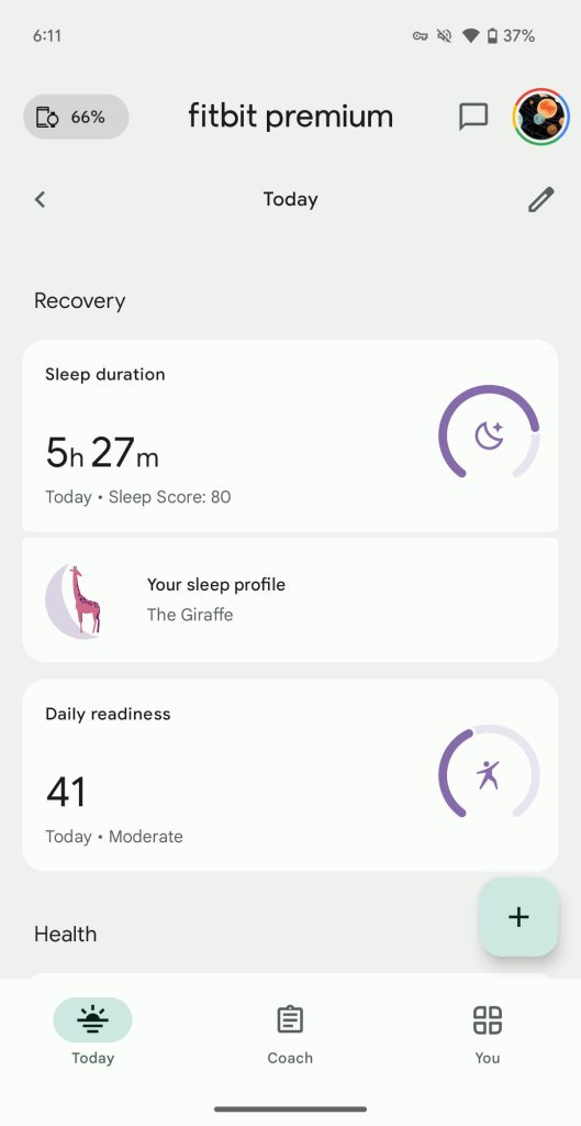 Yes, Fitbit subtly tweaked the app’s color palette
