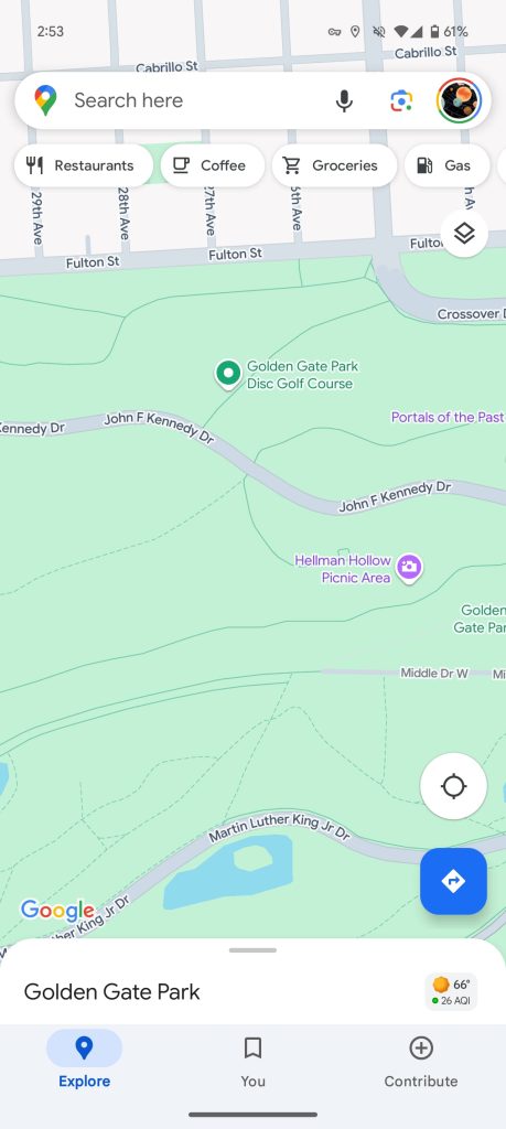 Google Maps moves the weather for a cleaner map on Android