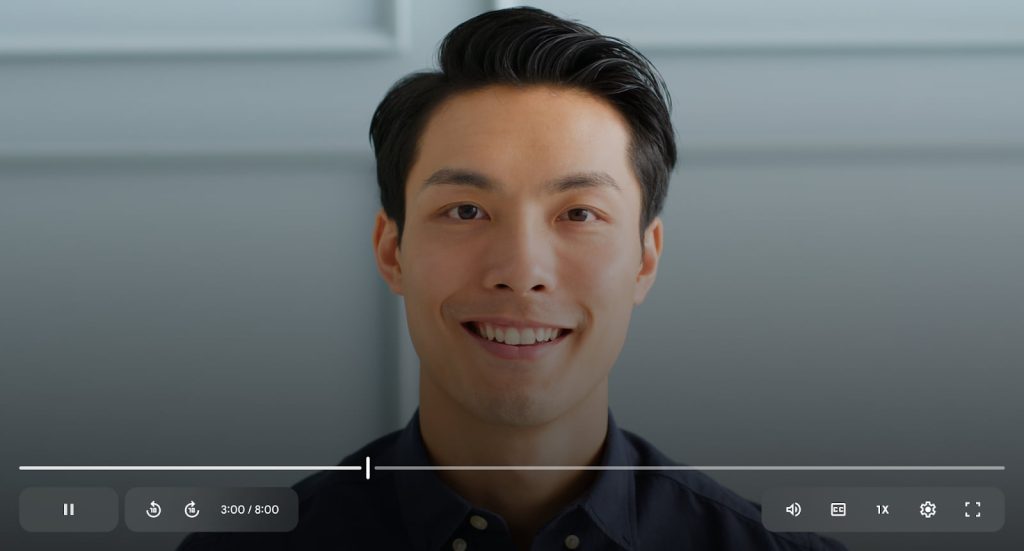 What a Material You video player (for Google Drive) looks like