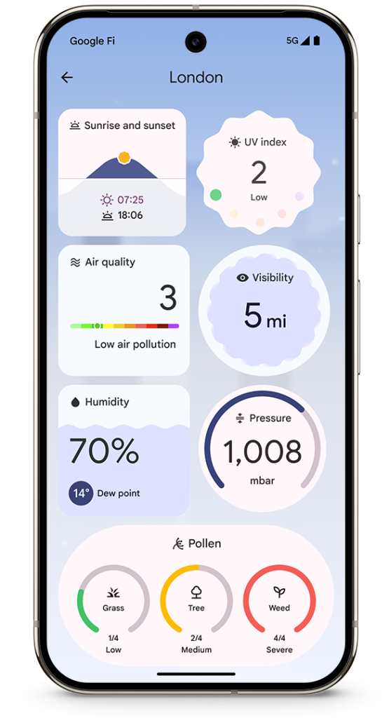 Pixel Weather rolling out to Pixel 6-8a via Google Play Store