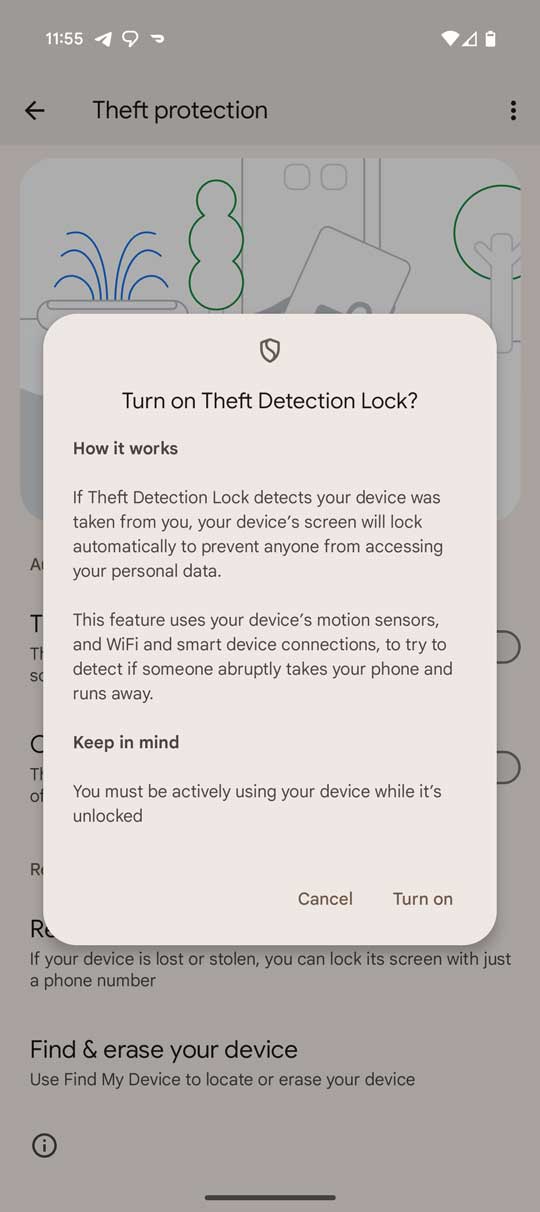 Turn on Android Theft Protection; here's how