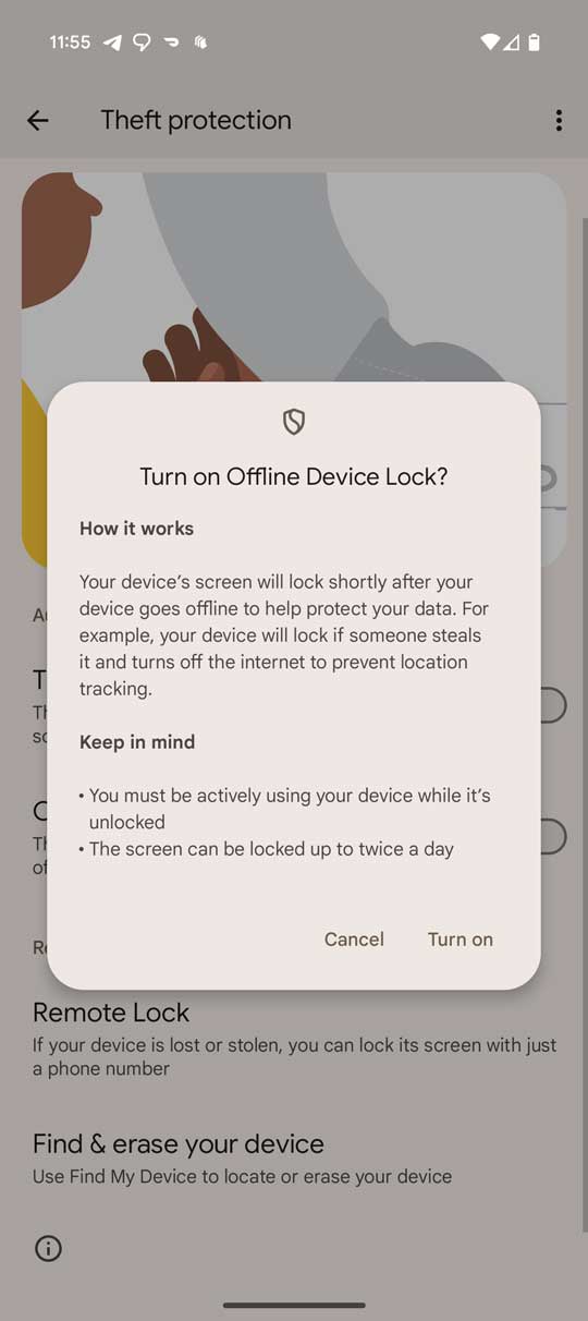 Turn on Android Theft Protection; here's how
