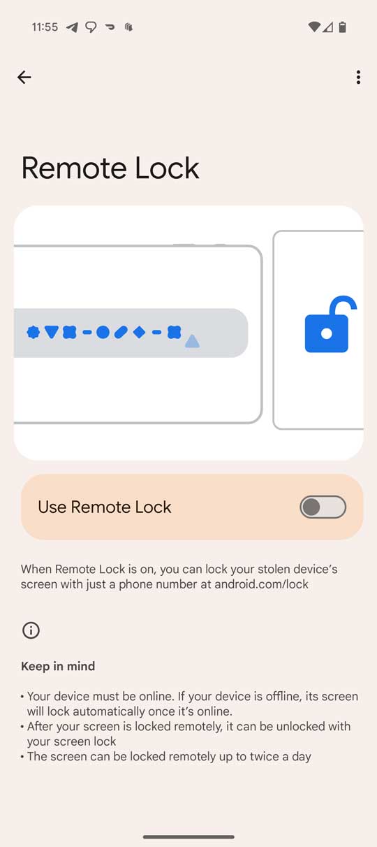 Turn on Android Theft Protection; here's how