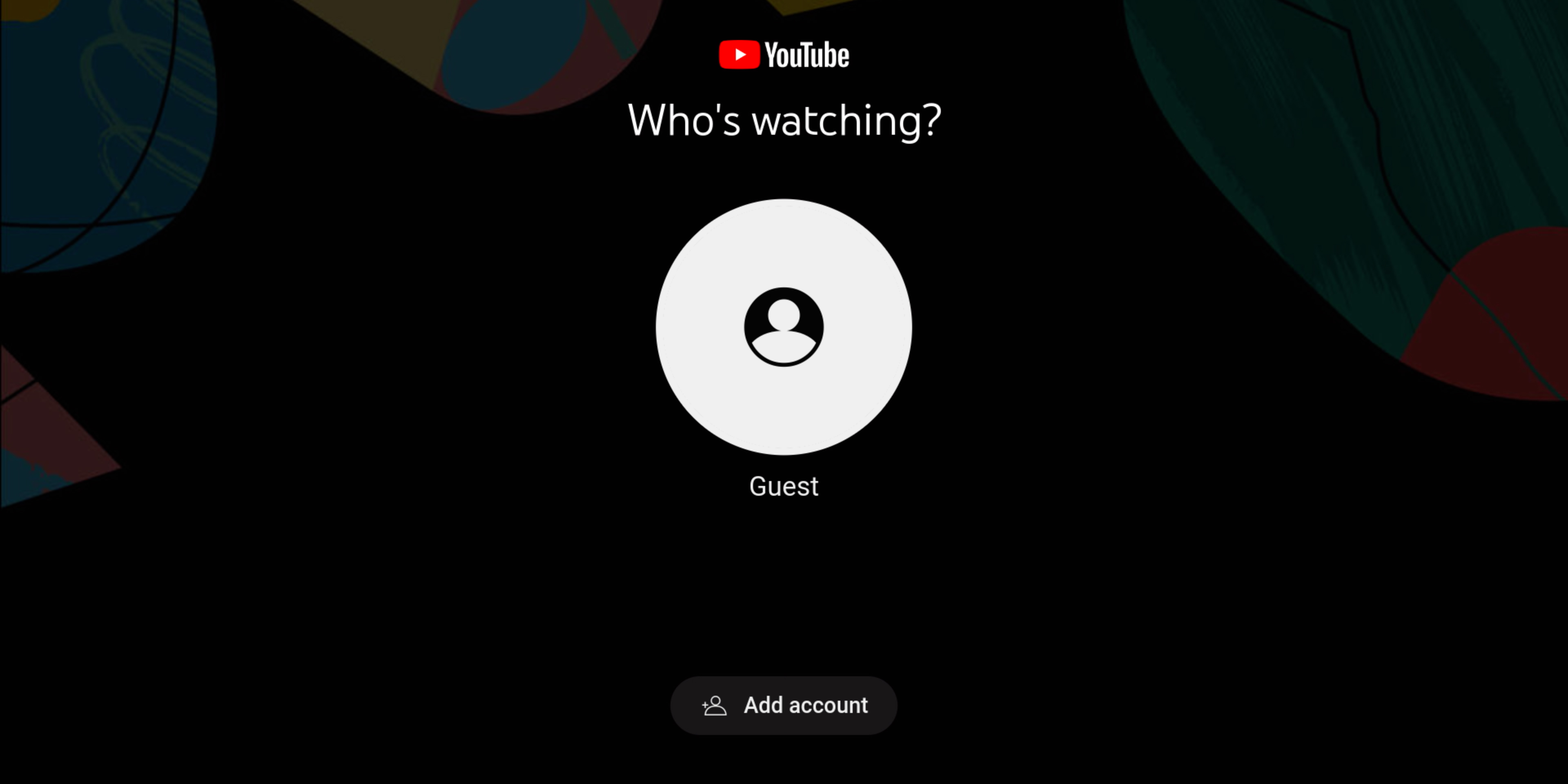 YouTube for Android TV now shows account switcher at startup