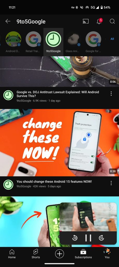 YouTube for Android rolls out new miniplayer, settings redesign