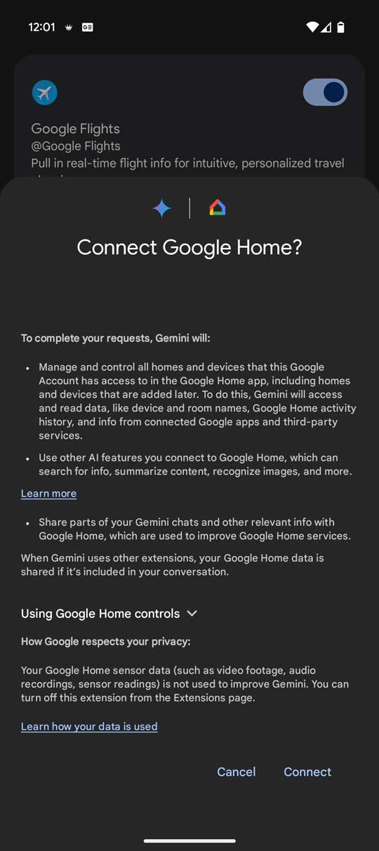 Here's the full list of Gemini extensions and what they can do