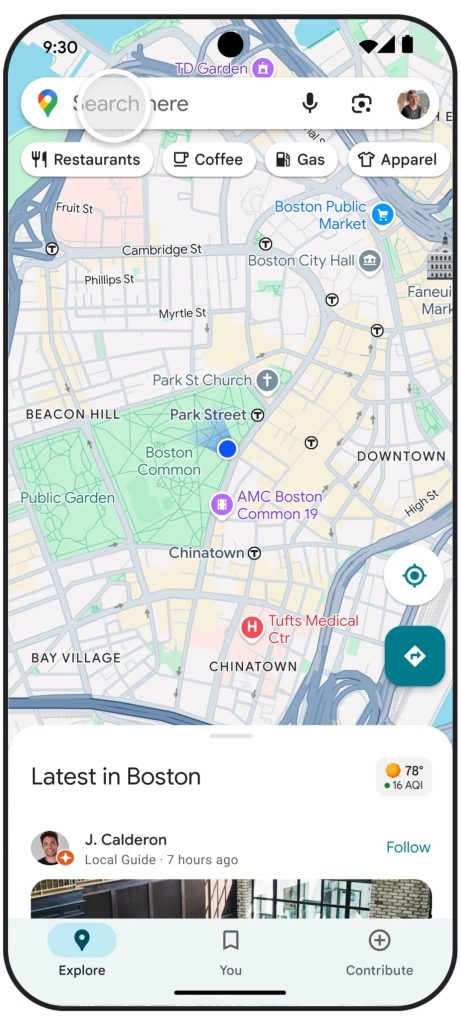 Google Maps rolling out new teal accent color on Android, iOS