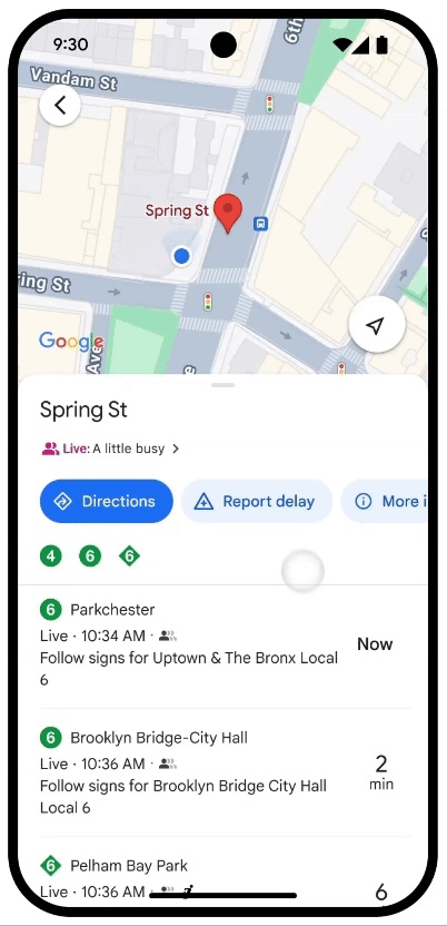 Google Maps will let you report transit delays