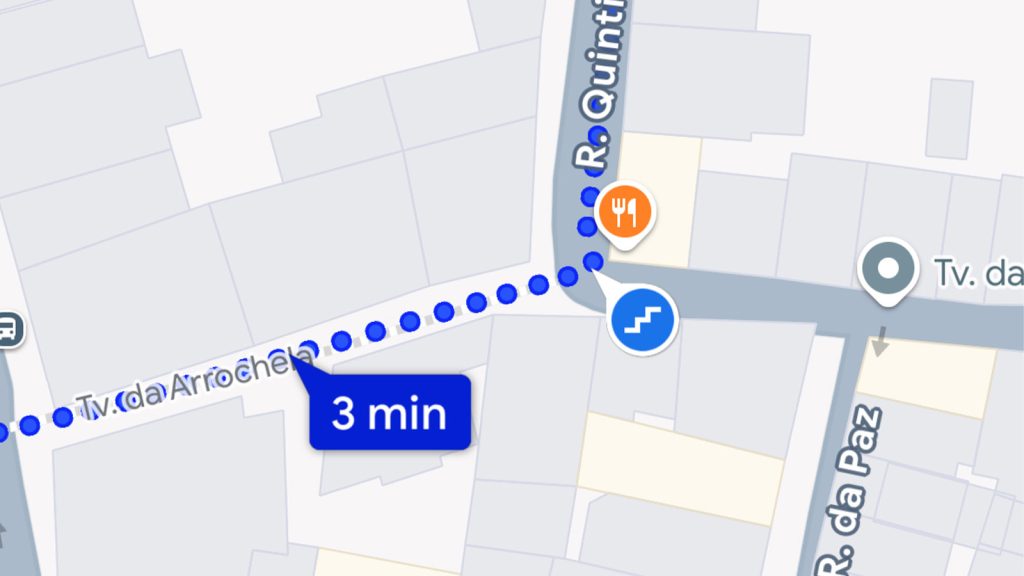 Google Maps now does a better job of highlighting stairs