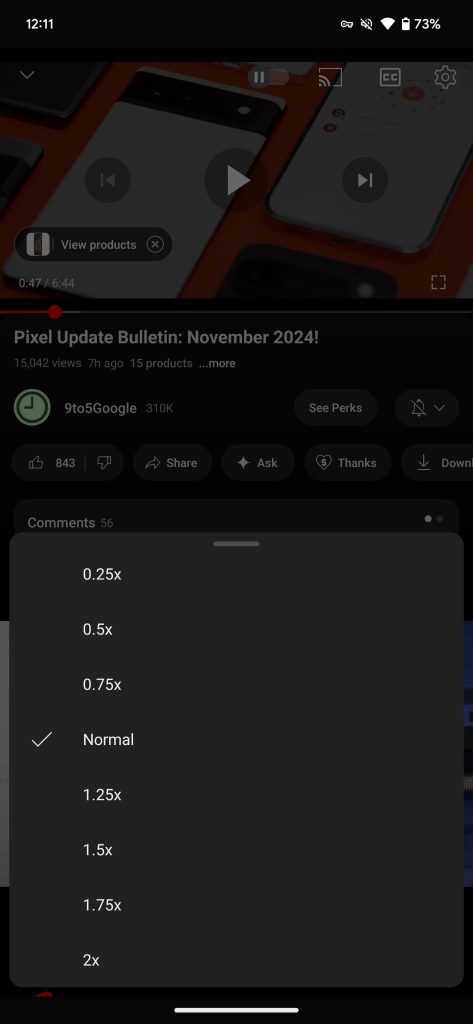 YouTube rolling out playback speed redesign on Android, iOS