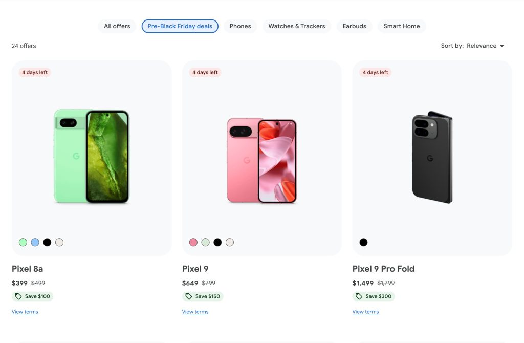 Google Store pre-Black Friday deals: $300 off Pixel 9 Pro Fold