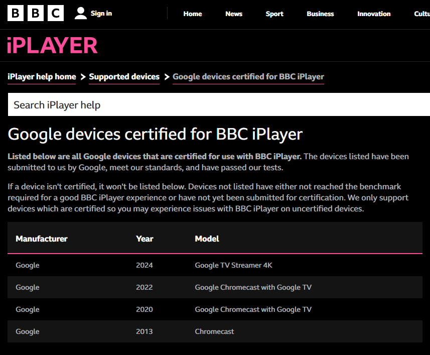 Google TV Streamer is one step closer to getting BBC iPlayer